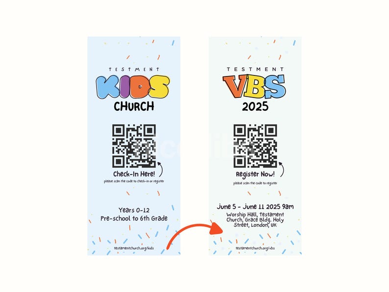 Kids Church Check-in Starter Kit Canva Templates: Kids Ministry & VBS ...
