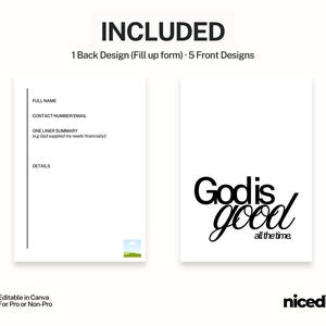 Church Testimony Card | Canva Template | Church Templates | Church ...