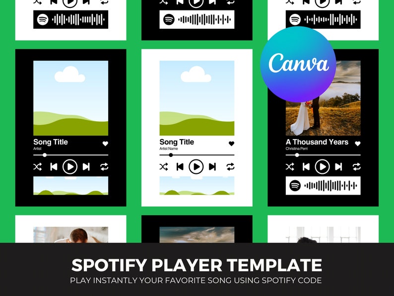 Custom Spotify Song Plaque: Printable Canva Template (digital Download ...