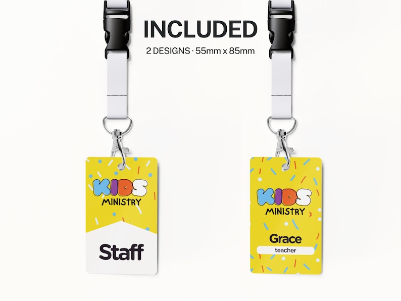 Kids Church Name Badge ID VBS Template | Church Canva Template | Church ...
