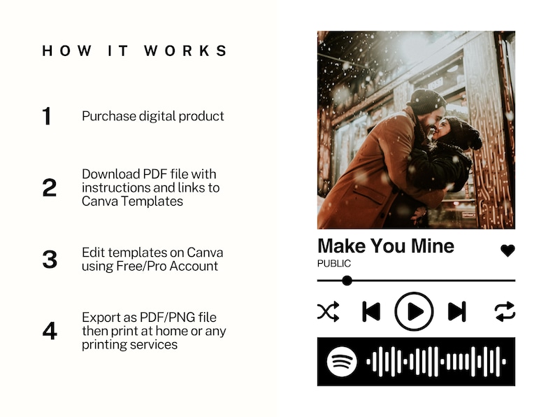 Custom Spotify Frame, Personalized Song Plaque, Spotify Code Gifts ...