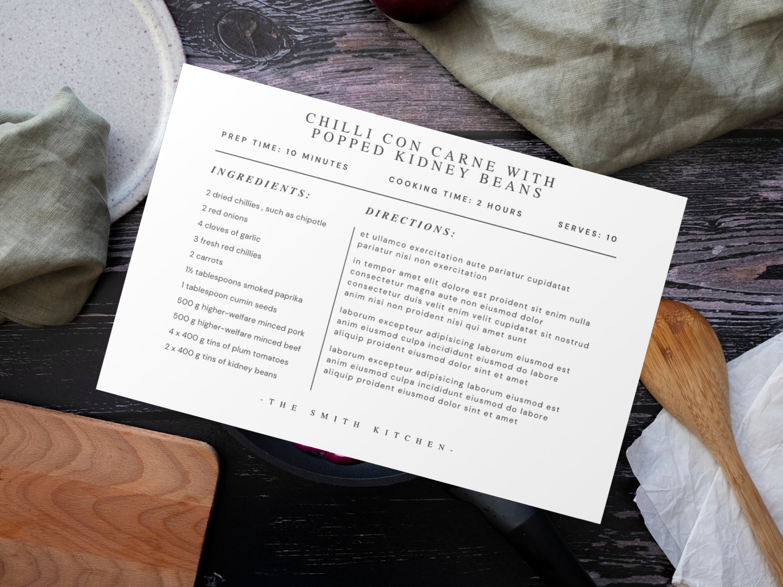 Customizable Recipe Card Canva Template Done-for-you Recipe Cards for ...