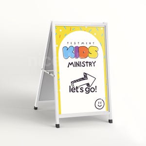 Kids Church A-frame Sign Template: Kids Ministry VBS Canva Design ...