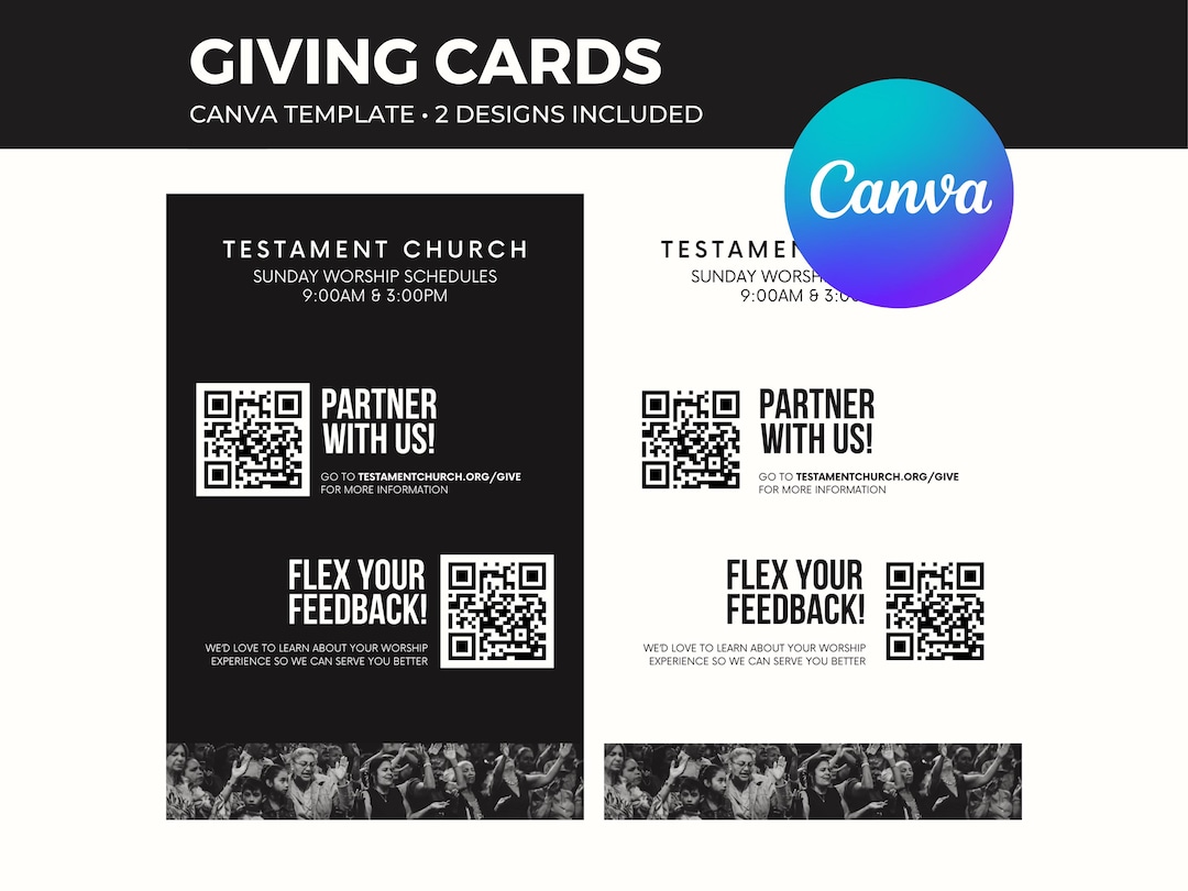 Tithes Offering Giving Card | Church Canva Template | Church Templates ...