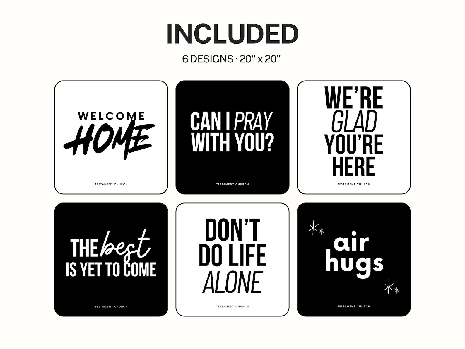 Church Welcome Sign Template: Modern Greeter Placard (canva, Instant ...