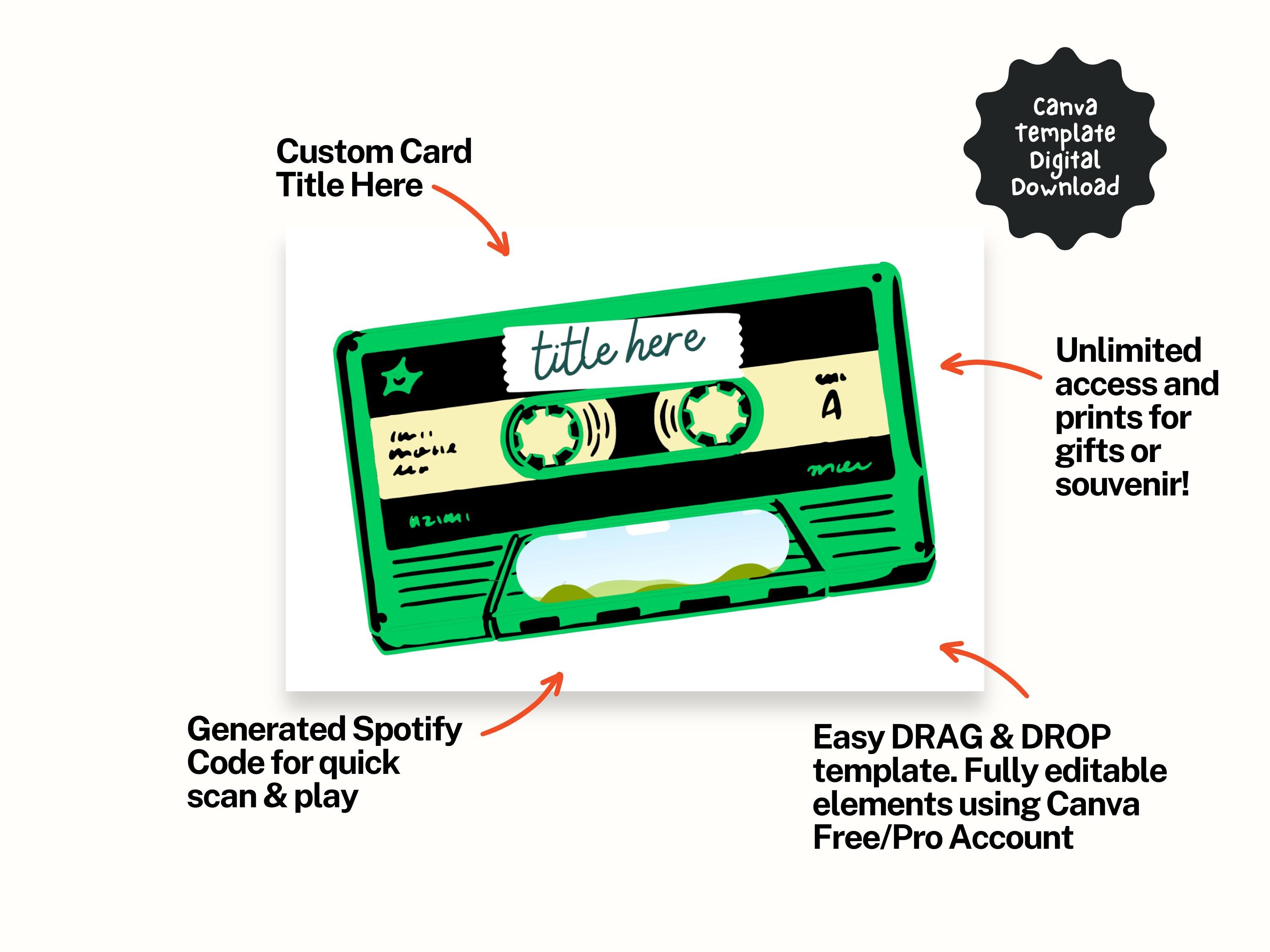 Custom Spotify Greeting Card, Personalized Song Card, Spotify Code ...