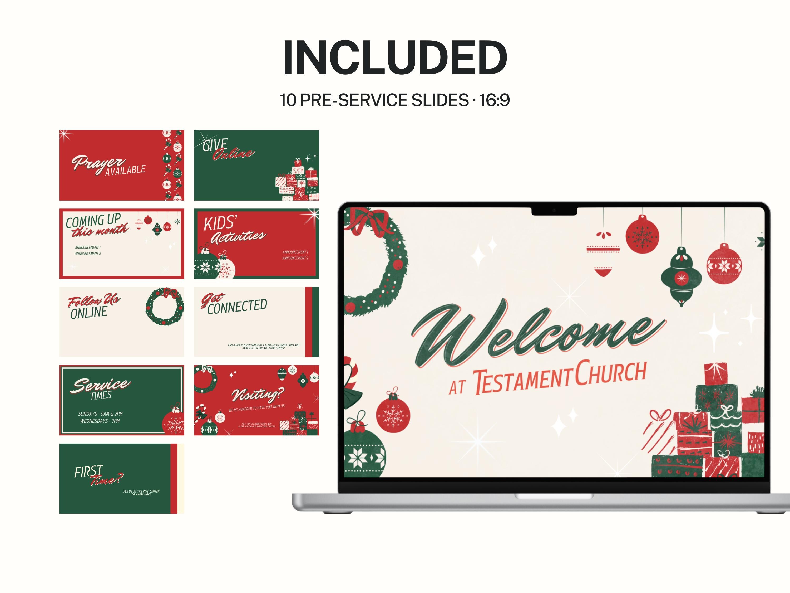 Christmas Church Presentation Slides: Canva Template (instant Download ...