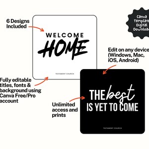 Editable Church Welcome Signs for Ushers, Handheld 20x20 Placard Bundle ...