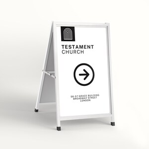 Church A-frame Signs Welcome Parking Signs Template Bundle | Canva ...