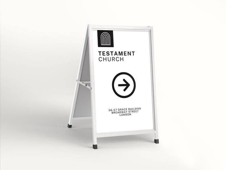 Church A-frame Signs Welcome Parking Signs Template Bundle | Canva ...