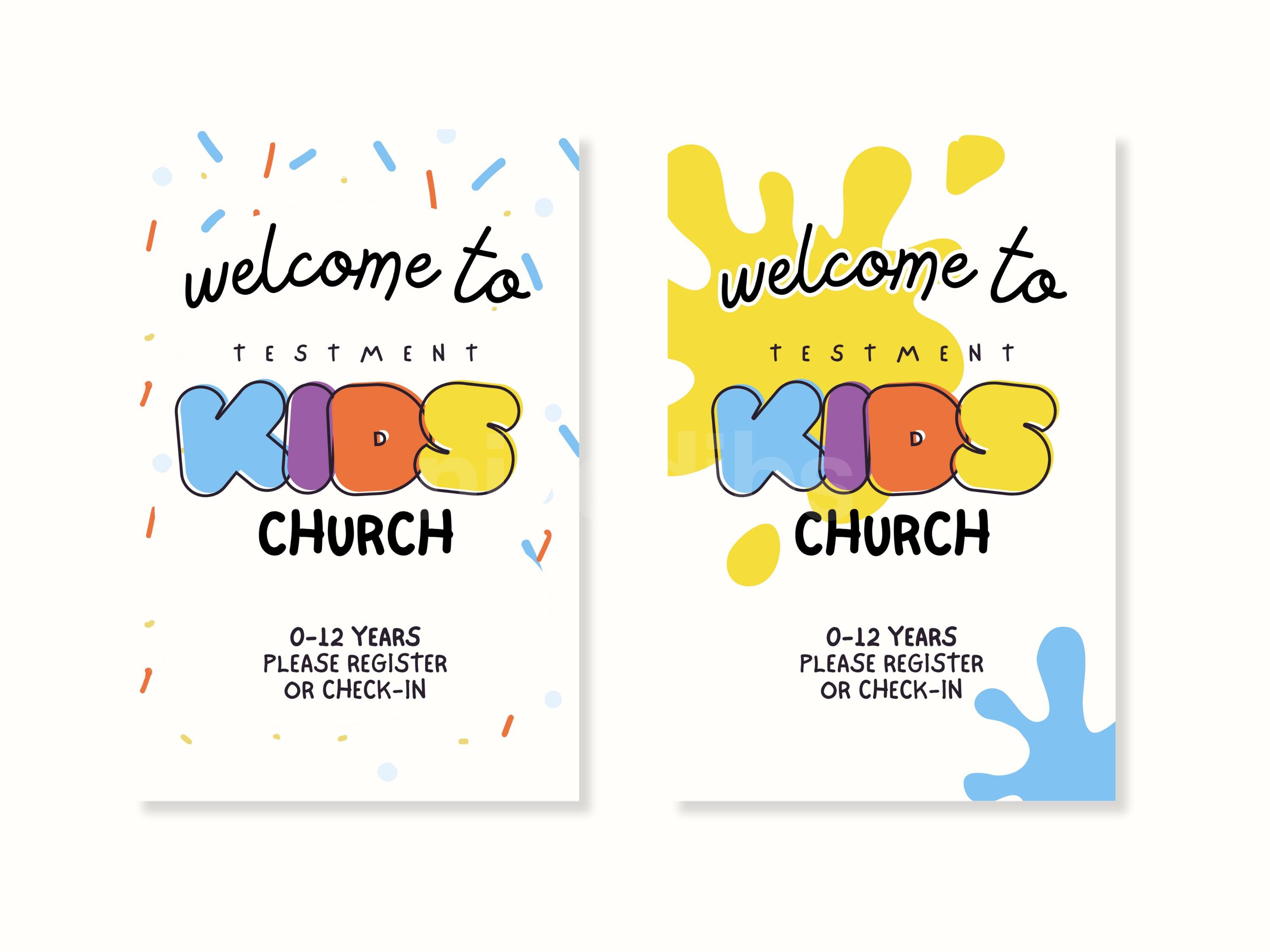 Kid Church A-frame Sign VBS Template | Canva Template | Church ...