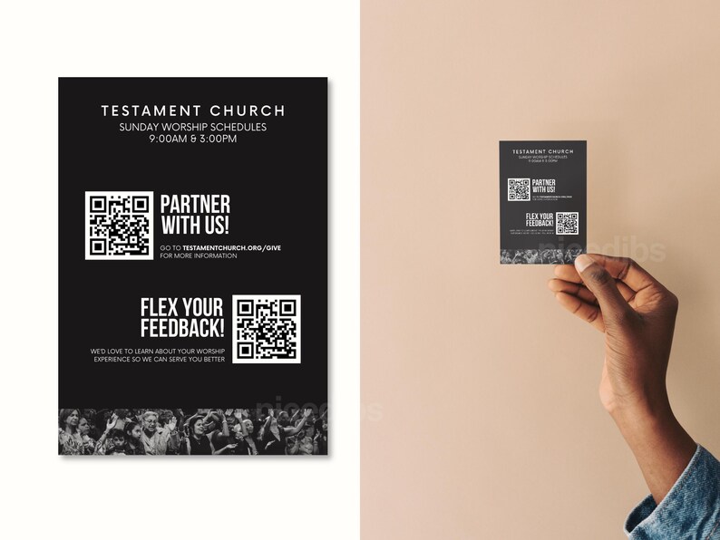 Tithes Offering Giving Card | Church Canva Template | Church Templates ...