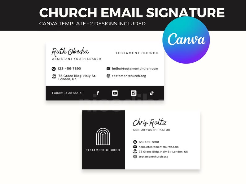 Email Signature Templates | Canva Template | Church Templates ...