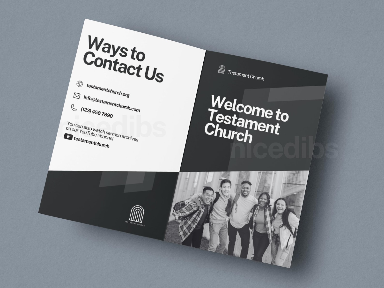 Church Newsletter Template: Modern Bulletin Flyer (8.5x11 Inches ...