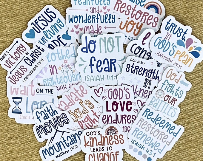 He Counts the Stars Sticker, Bible Sticker Pack, Faith Stickers ...