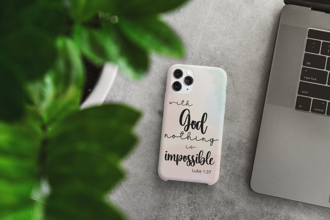 Christian iPhone Case: "with God Nothing is Impossible" Scripture ...