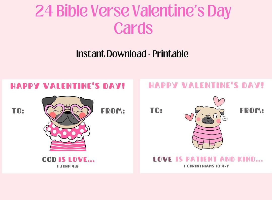 Printable Valentine's Day Cards for Kids | Bible Verse Valentine's Day ...