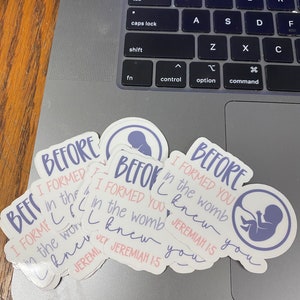 Christian Pro Life Sticker, Baby Sticker for Laptop, Notebook, Journal ...