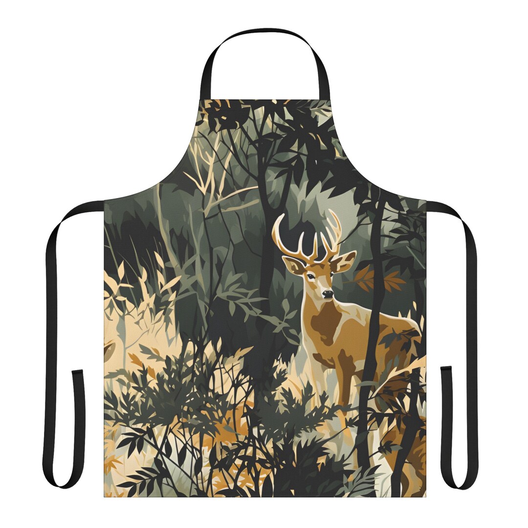 Camouflage Apron for Outdoor Cooking, BBQ Grilling Apron With Camo ...