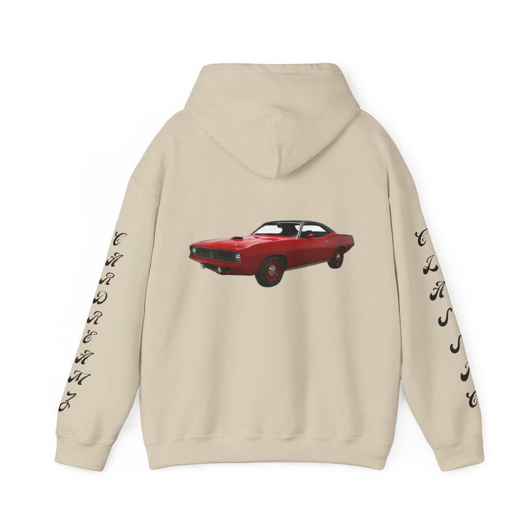 Vintage Plymouth Cuda Classic Car Hoodie, Retro Classic Car Hoodie for ...