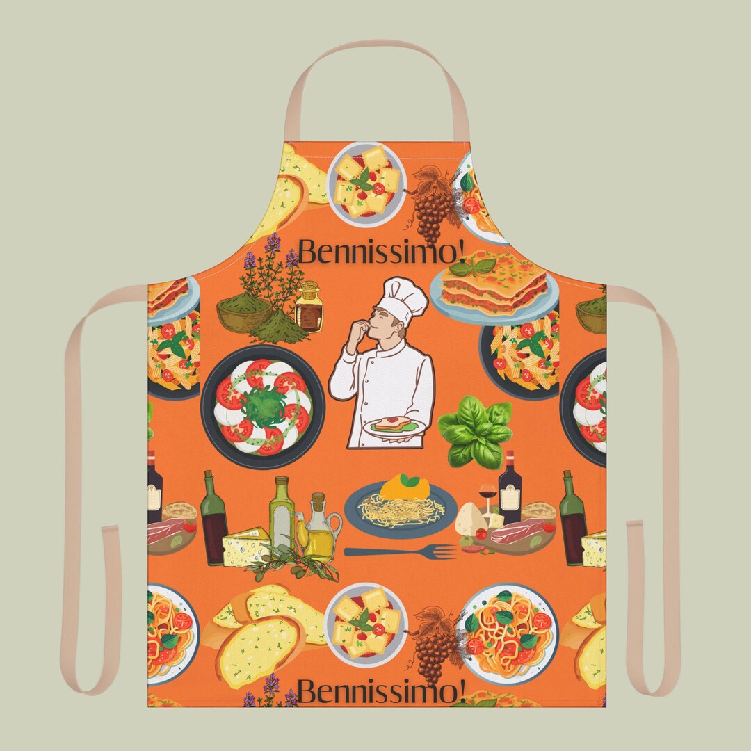 Colorful Chef Apron Italian Themed for Cooking Lovers, Family Cooking ...