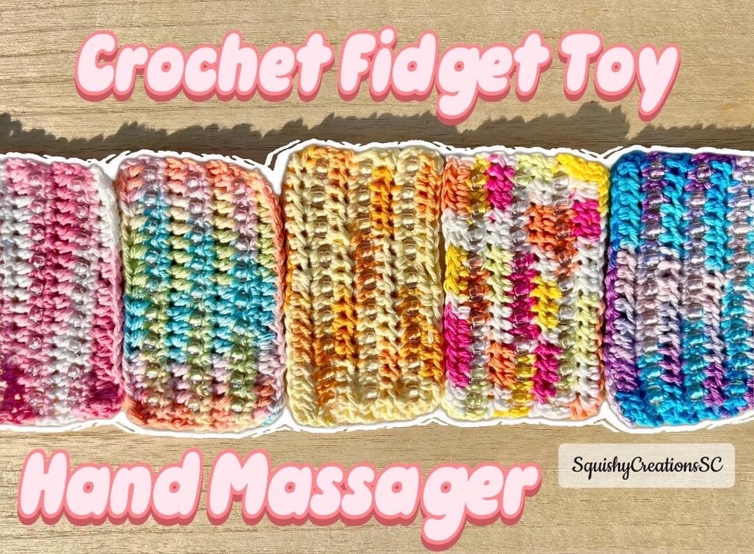 Crochet Fidget Toy | Crochet Beaded Hand Massager | Handmade Sensory ...