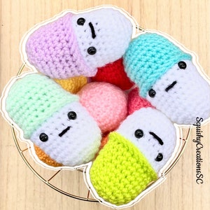Handmade Crochet Chill Pill Plushie | Happy Pill Amigurumi Stress Toy ...