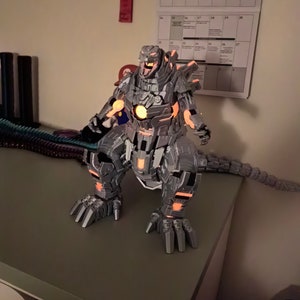 Mechagodzilla Articulated 3D Printed USA - Etsy