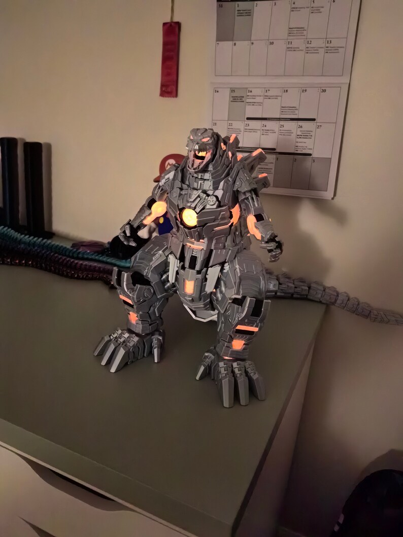 Mechagodzilla Articulated 3D Printed USA - Etsy
