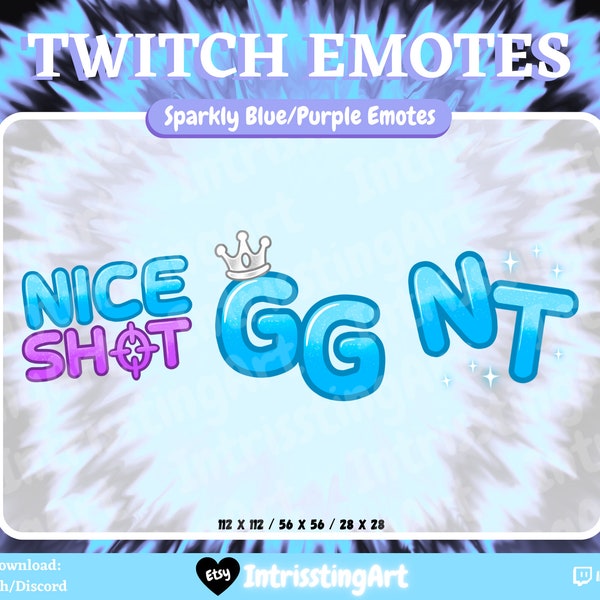 Sparkly Text Emote - Etsy
