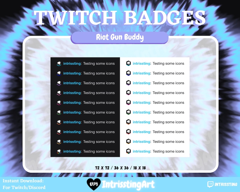 Riot Gun Buddy Badges, Valorant Badges, Bit/sub Badges // for Twitch ...