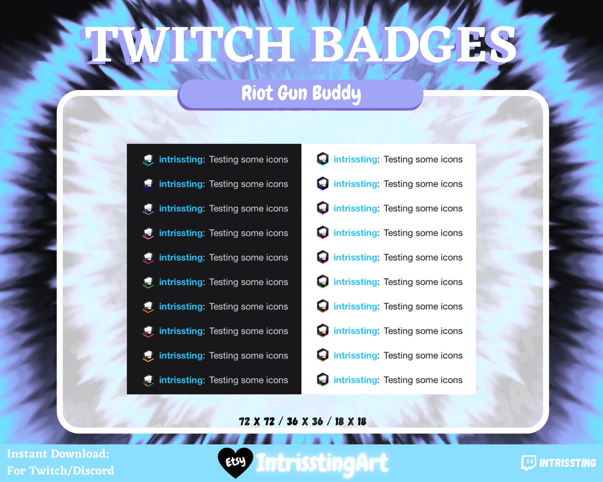 Riot Gun Buddy Badges, Valorant Badges, Bit/sub Badges // for Twitch ...