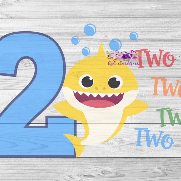 Baby Shark Two Two Two Svg - Etsy