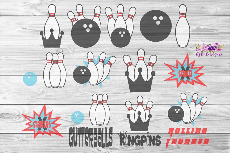 Bowling Svg Files SVG PNG JPG Cricut Silhouette Digital - Etsy