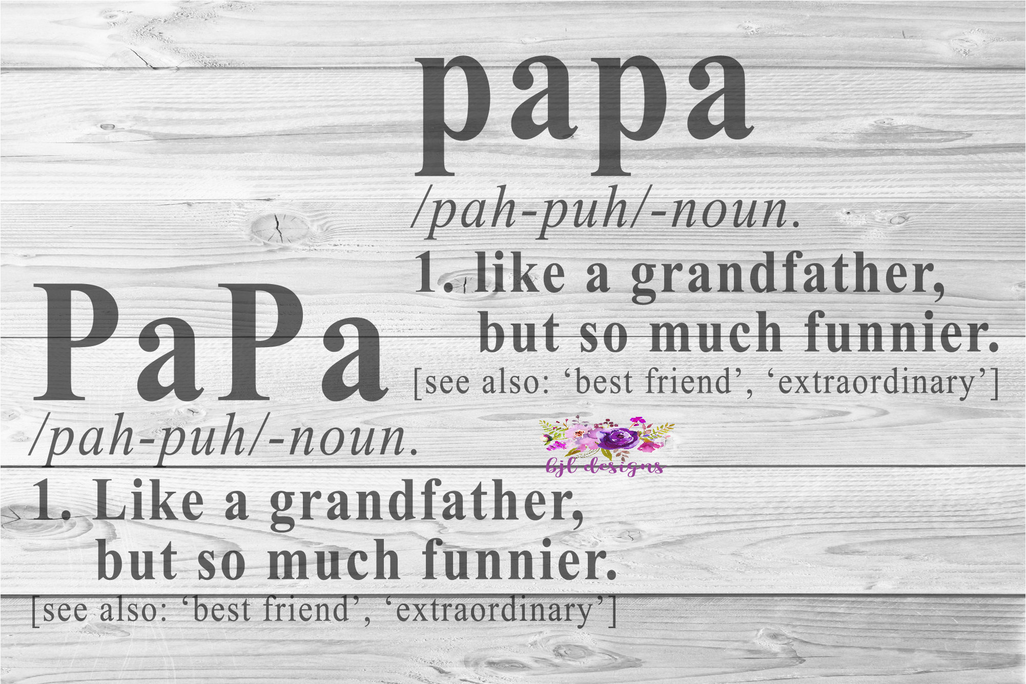 Papa 2, Grandfather, Definition, SVG, PNG, JPG, Cricut, Silhouette ...