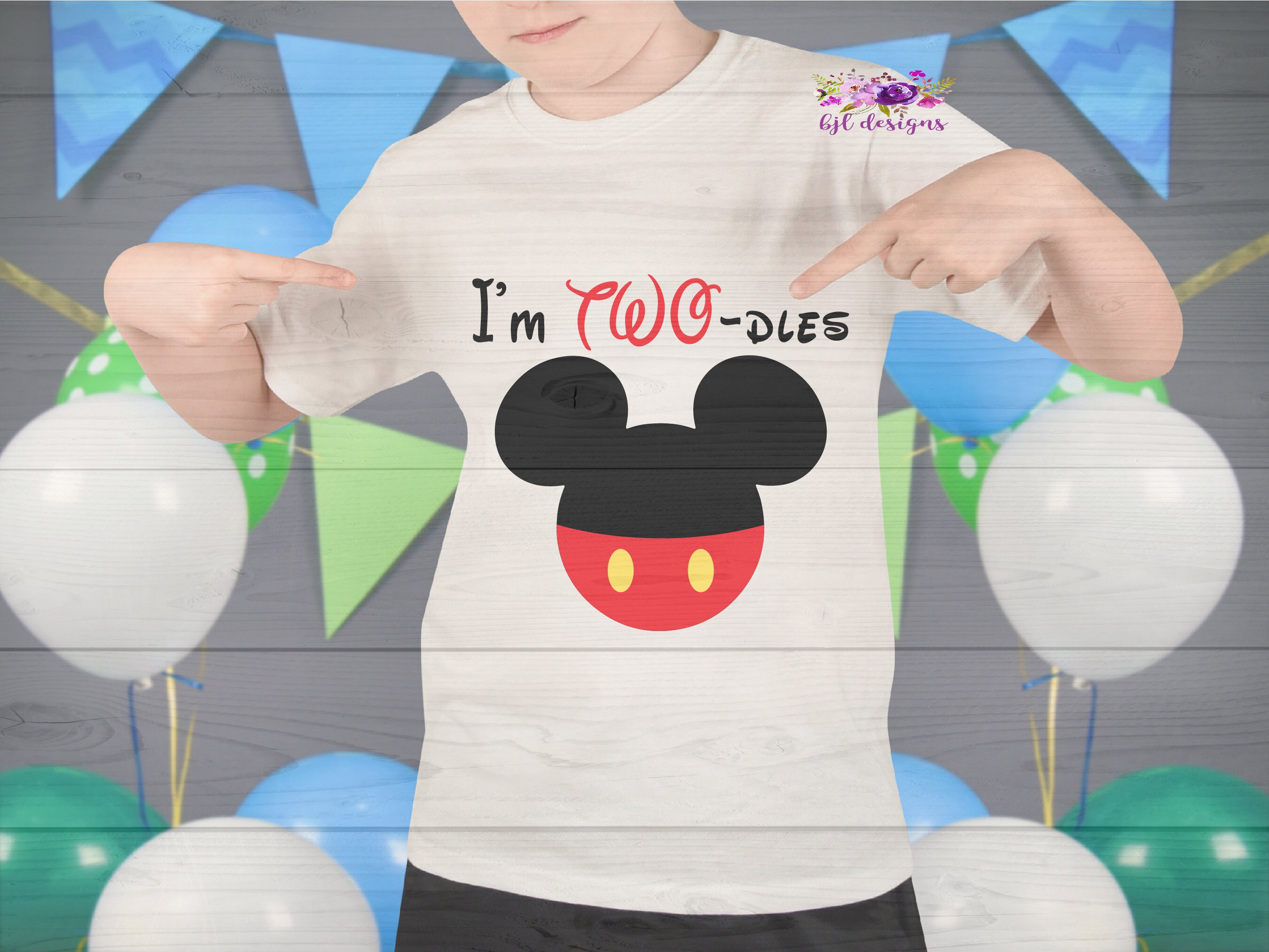 Im Twodles Mickey Minnie Birthday SVG PNG JPG Cricut - Etsy