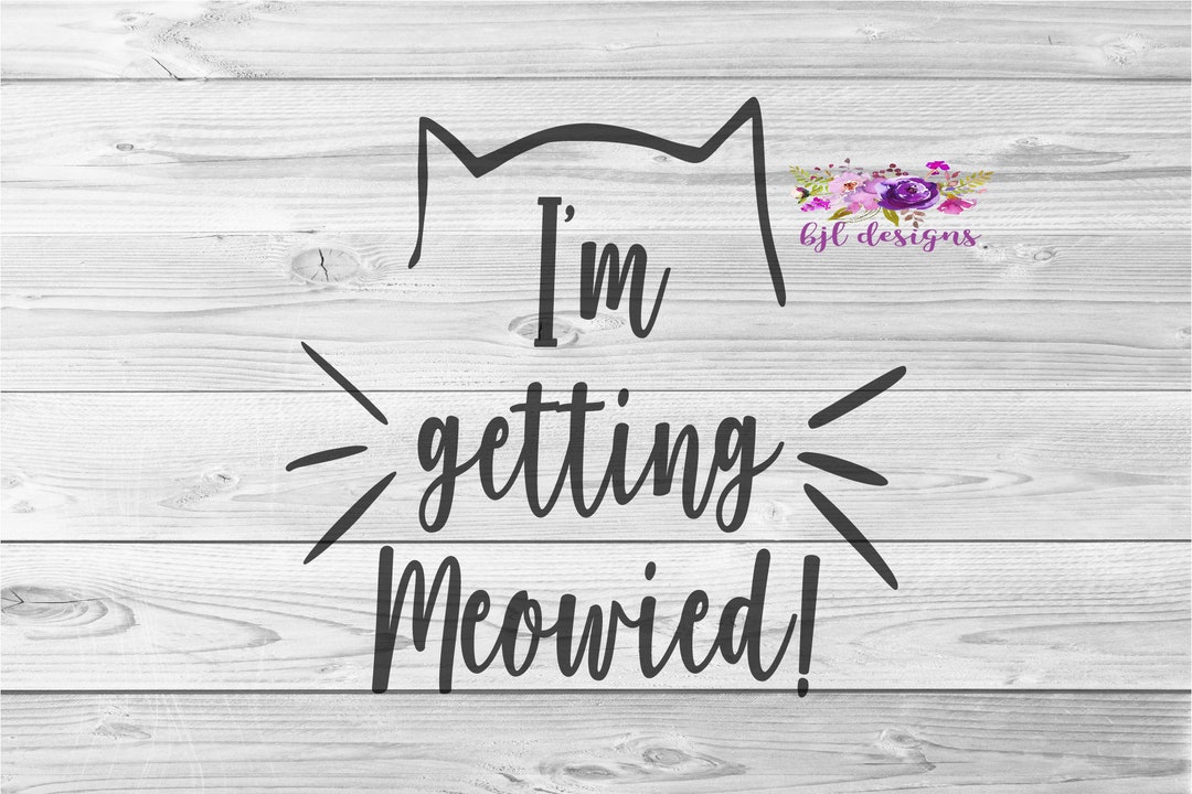 I'm Getting Meowied SVG, PNG, JPG, Cricut, Silhouette, Digital Download ...