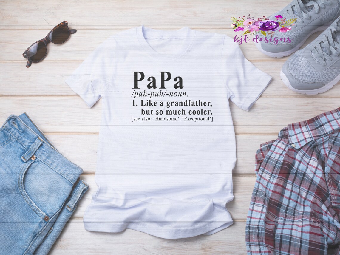 Papa Grandfather Definition SVG PNG JPG Cricut - Etsy