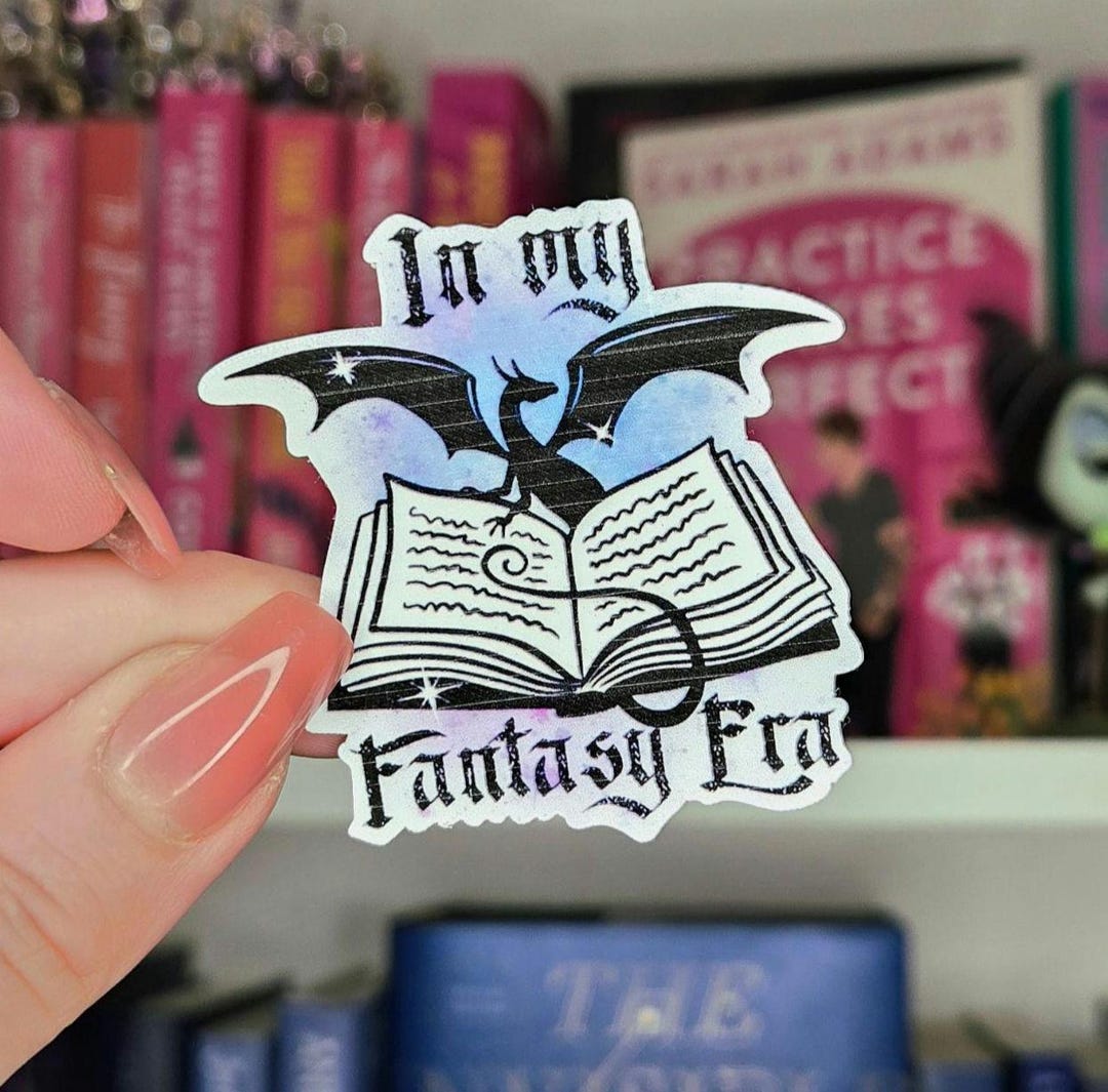 In My Fantasy Era - Vinyl Sticker | Book Dragon | Whimsical Dragon ...