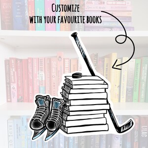 Book Pile - Sports Romance | Customizable Sticker | Booktok | Hockey ...