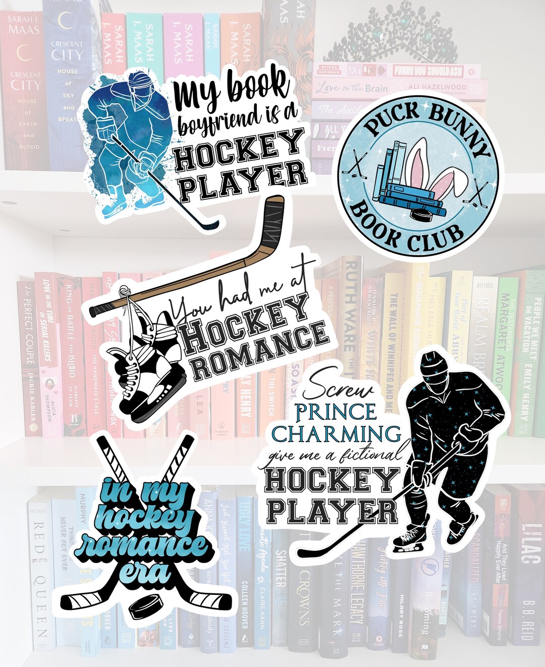 Hockey Romance Bookish Sticker Pack | Booktok | Book Addict | Water ...