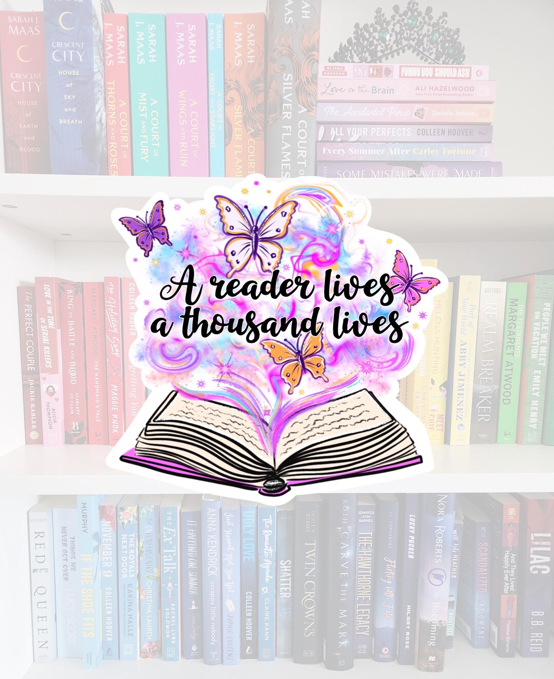 Reader Lives Vinyl Sticker - Book Lover Gift - Etsy