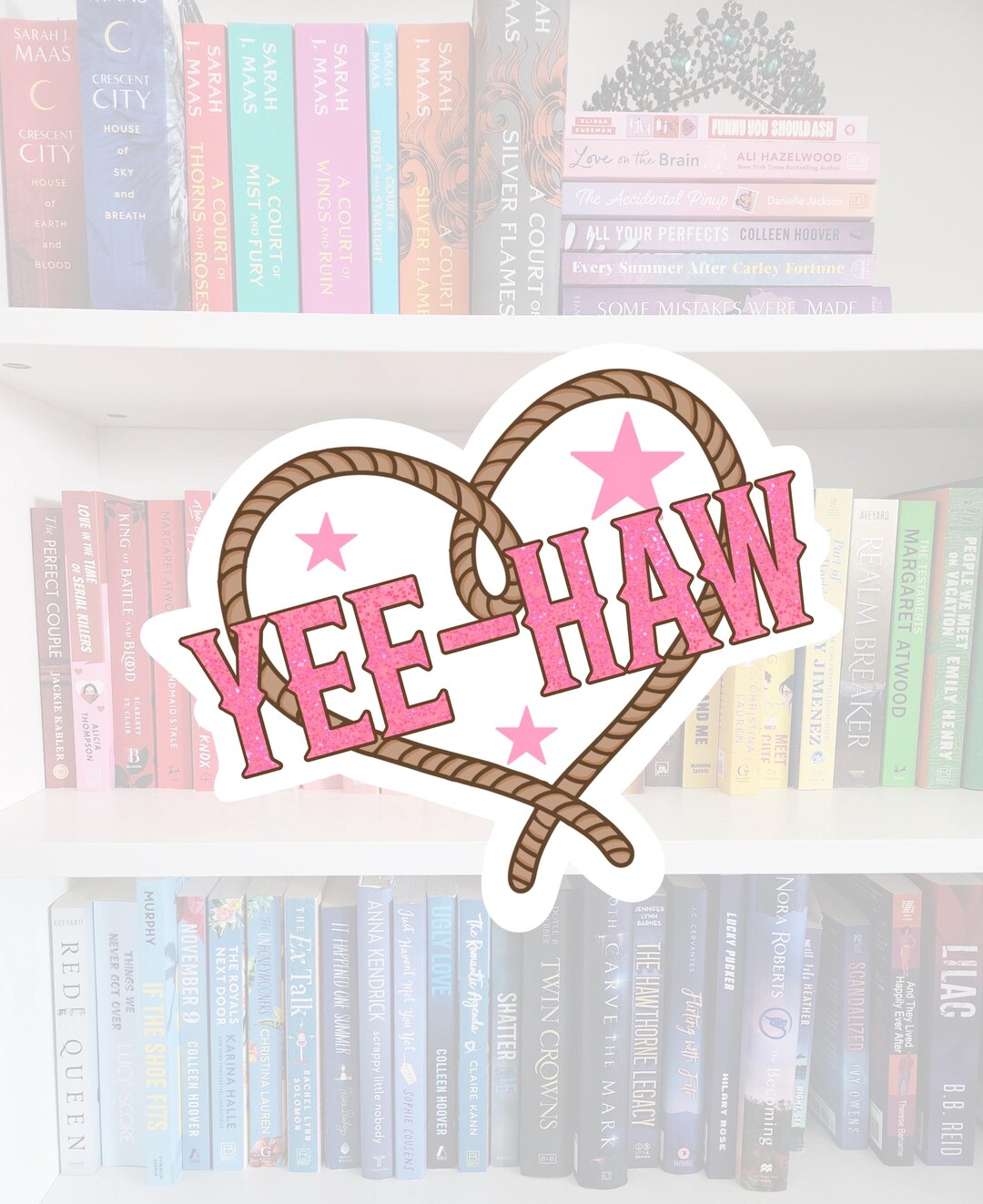 Yeehaw - Vinyl Sticker, Book Lover Gift | Cowboy Romance | Bookish ...