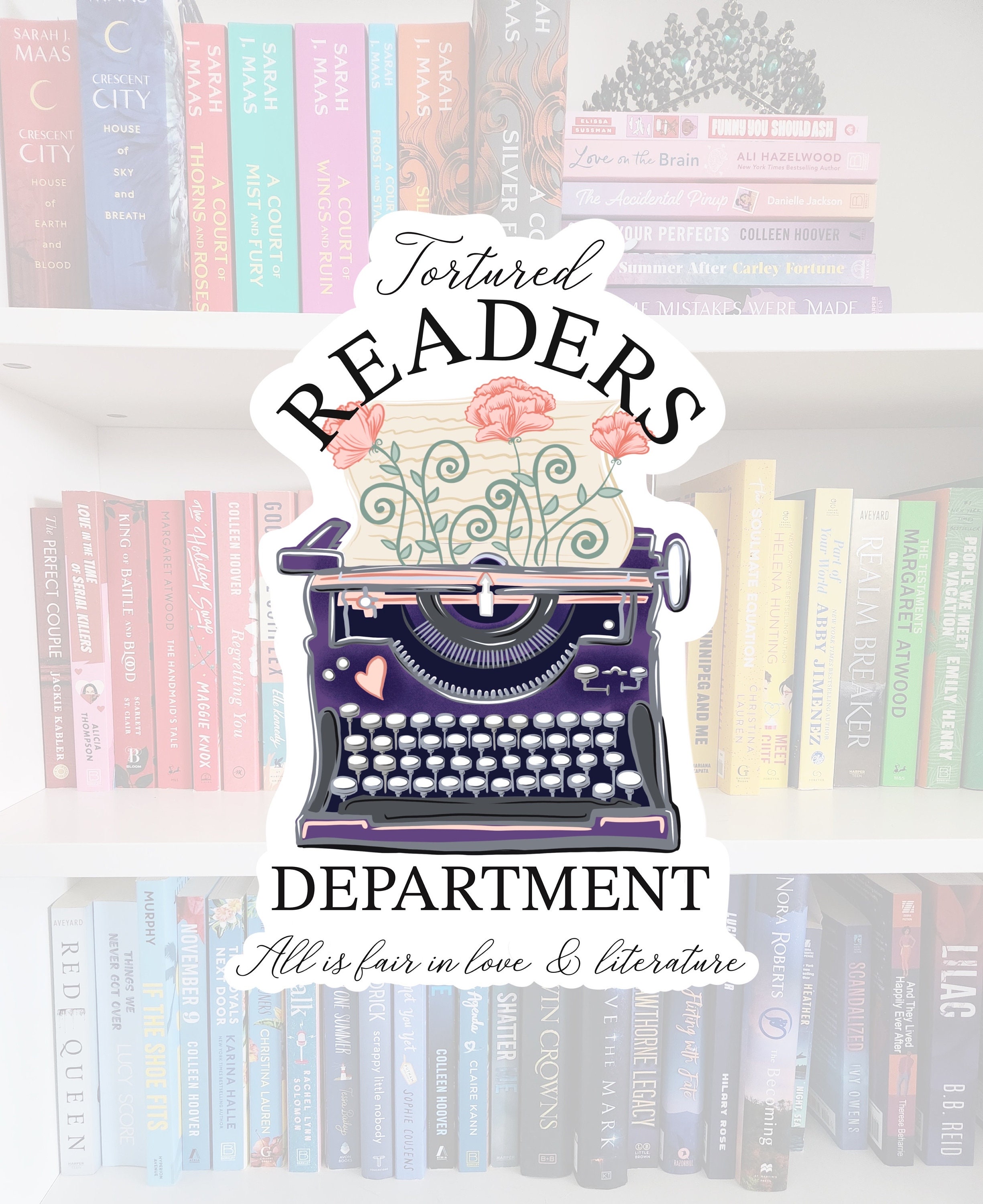Tortured Readers Department - STICKER | Bookish Stickers | Booktok ...
