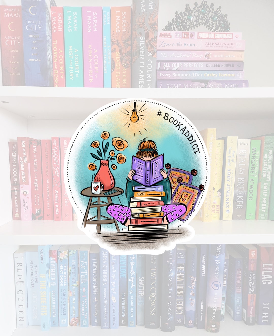 Book Addict - Sticker | Bookish Sticker | Books | Reader | Fiction ...