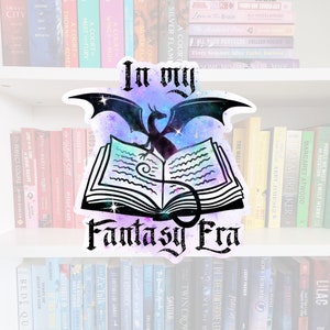 In My Fantasy Era - Vinyl Sticker | Book Dragon | Whimsical Dragon ...