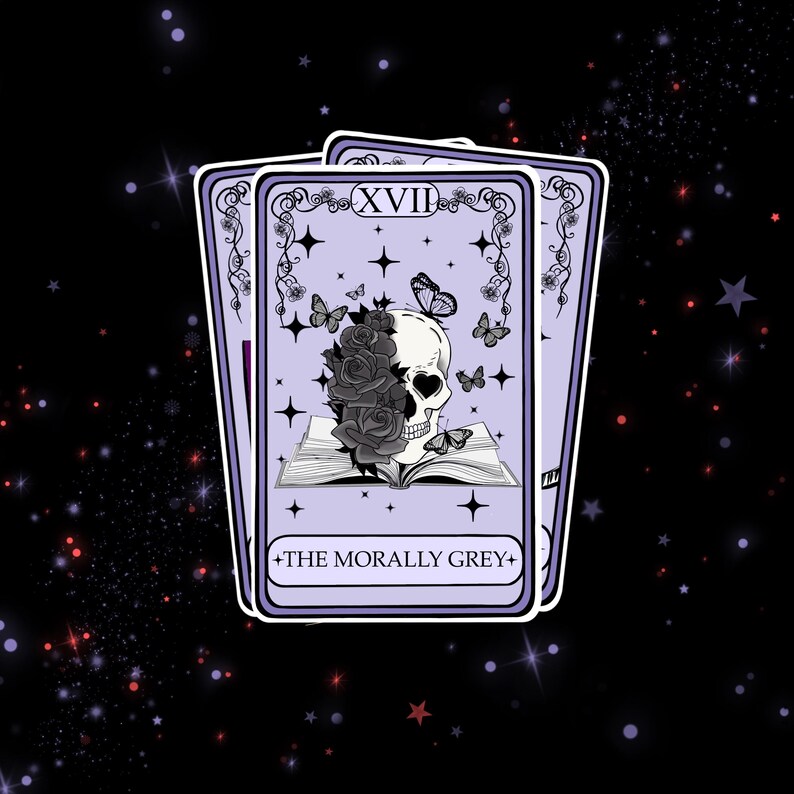 The Morally Grey | Tarot Card - Bookish Sticker / Booktok / Book Addict ...