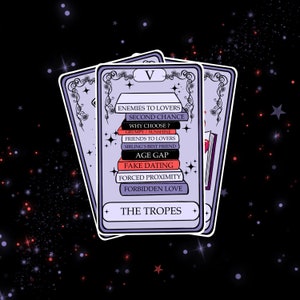 Bookish Themed Tarot Cards - Bookish Sticker Pack / Booktok / Book ...