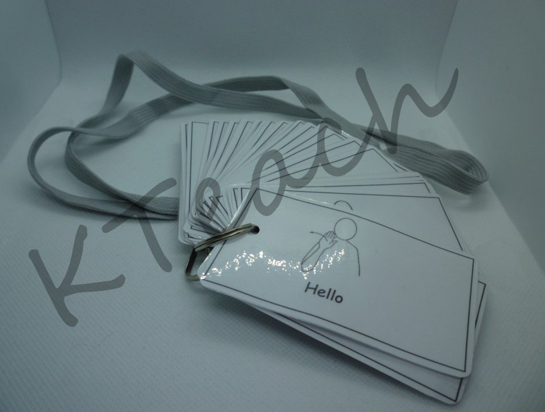 Makaton Signs Lanyard Autism Non-verbal Communication Aid EYFS SEN ...