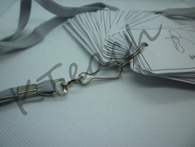 Makaton Signs Lanyard Autism Non-verbal Communication Aid EYFS SEN ...